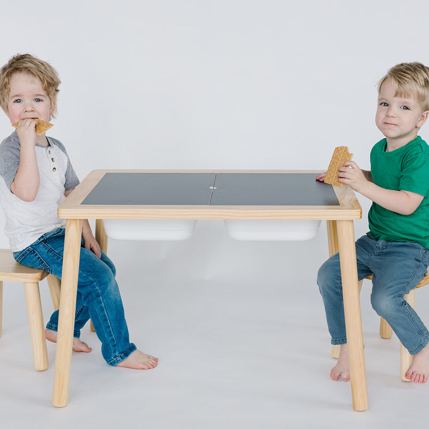 beright | Land, Sand, Water Sensory Table w/ Bins (1 large + 2 small bins)